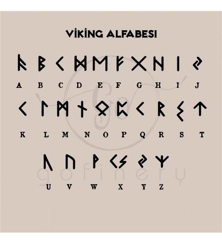 Viking Alfabesi Kolye